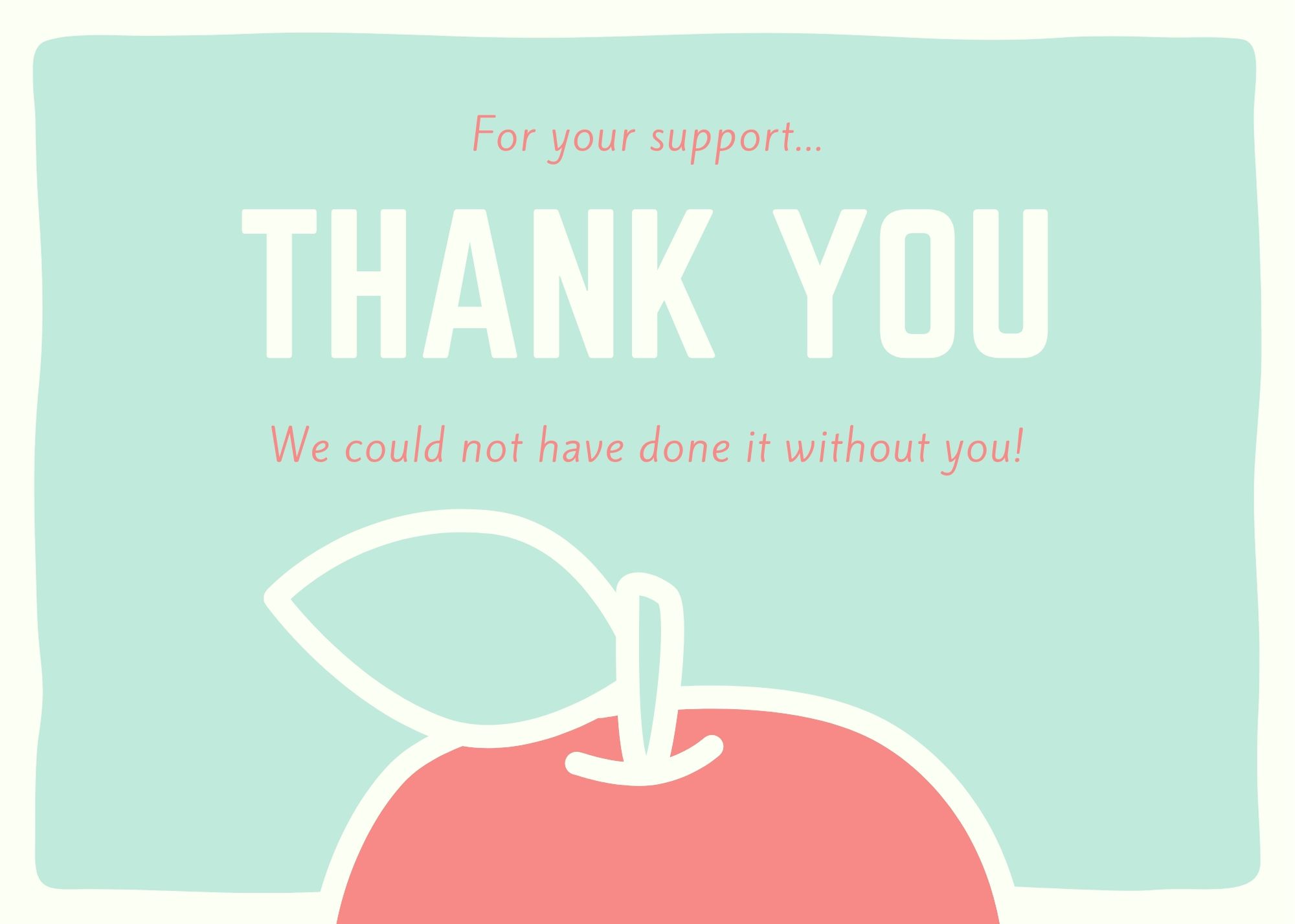 School Fundraiser Thank You